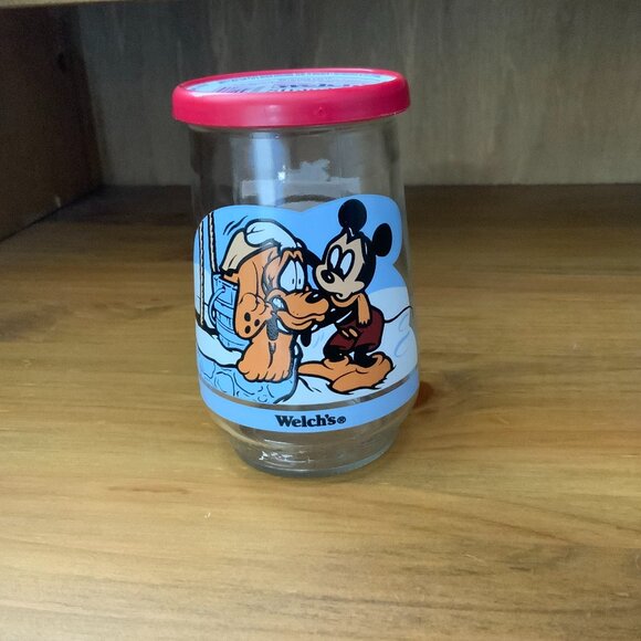 Disney | Kitchen | Vintage Mickey Mouse Friend In Need Welchs Glass Jam ...